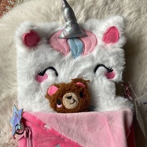 Claire's | Toys | Claires Plush Unicorn Diary Sleeping Bag Teddy Bear ...